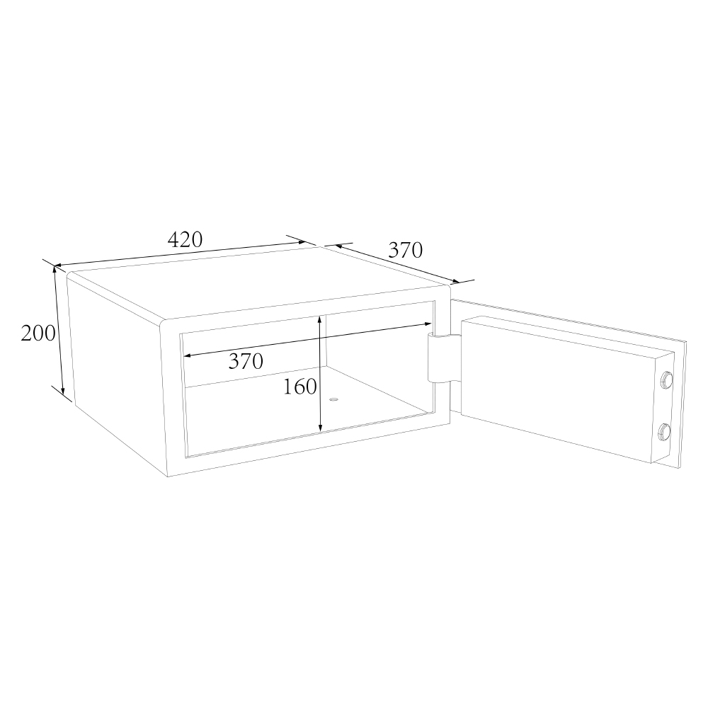 USS-2042EYS Hotel Safe - UNISEC