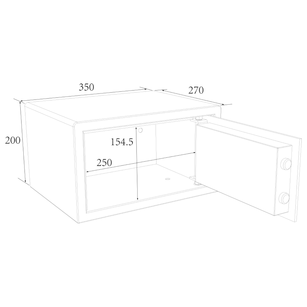 USS-2042EYT Hotel Safe - UNISEC