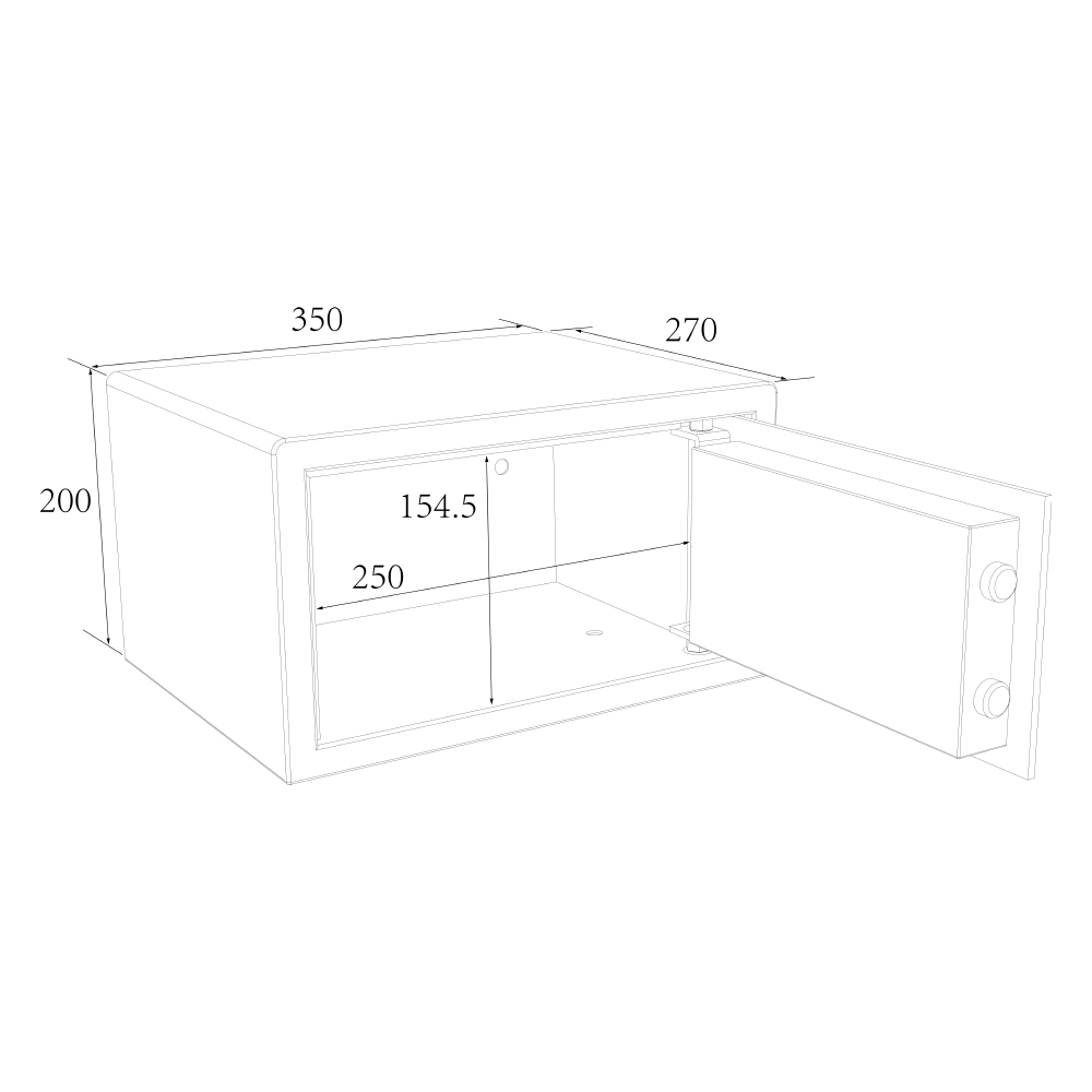 USS-2035EYL Hotel Safe - UNISEC